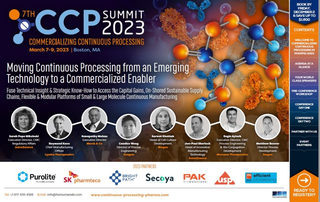 Commercializing Continuous Processing Summit - 2023 Full Event Guide